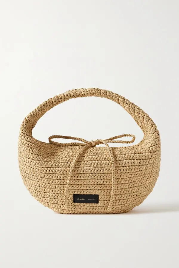 Khaite Olivia Medium Raffia Shoulder Bag