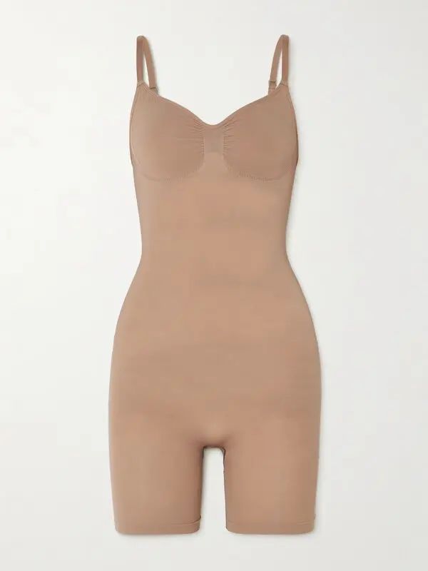 SKIMS Seamless Sculpt Mid Thigh Bodysuit - Neutrals