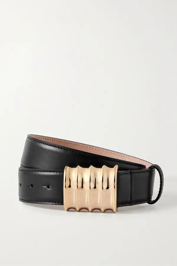 Khaite Julius Medium Patent-leather Belt - Black