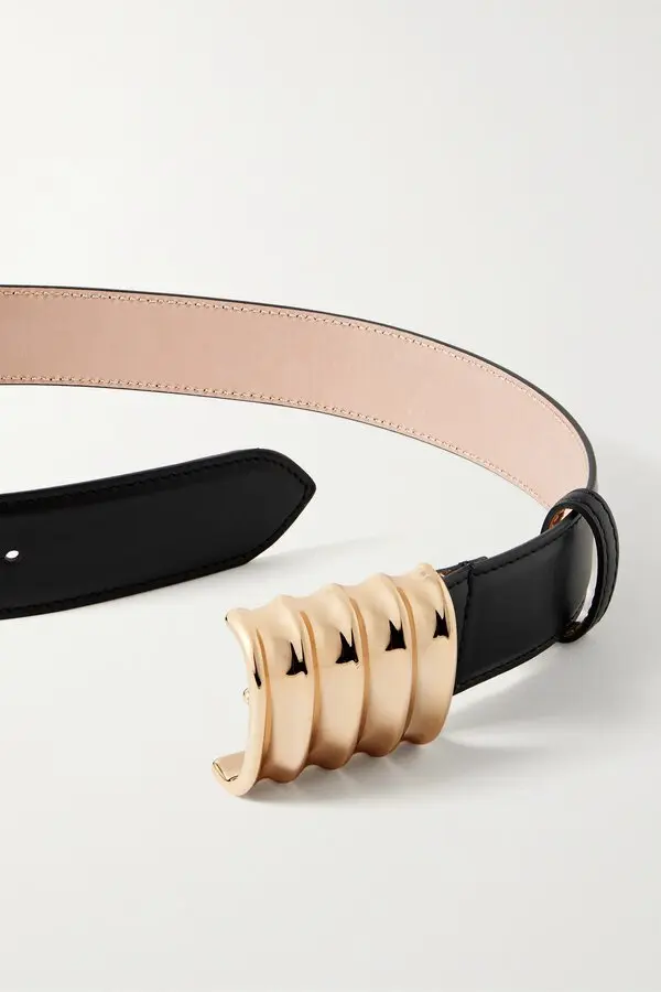 Khaite The Small Julius Leather Belt - Black | Editorialist