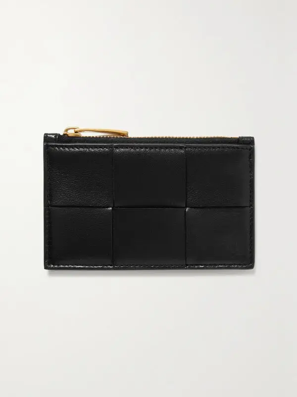 Bottega Veneta Cassette Leather Cardholder - Black