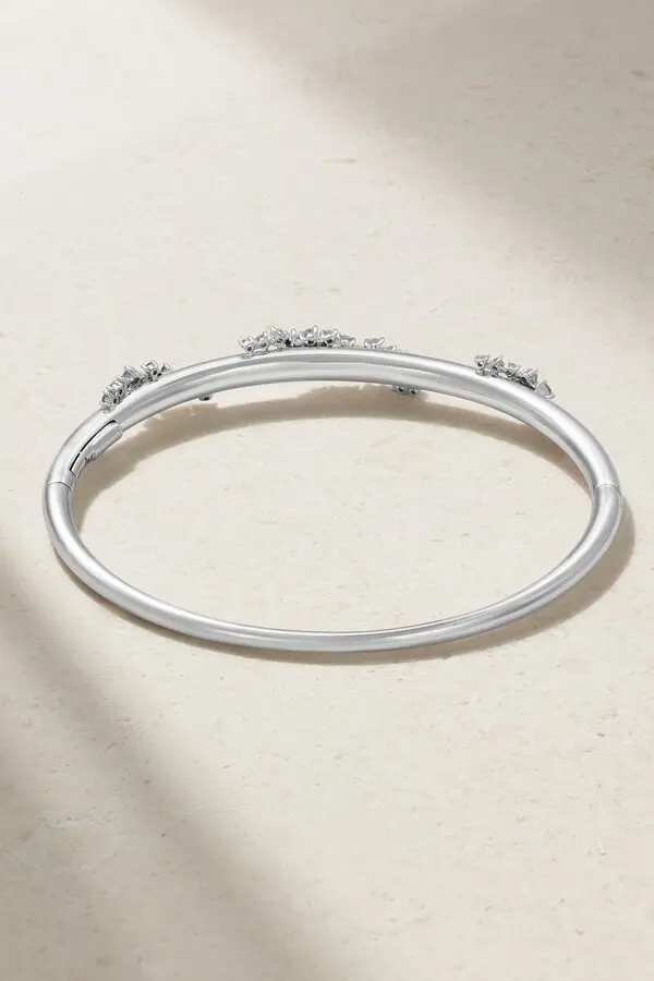 ANANYA Scatter 18-karat White Diamond Bangle