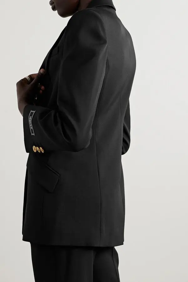 Versace Icons Wool-blend Blazer - Black