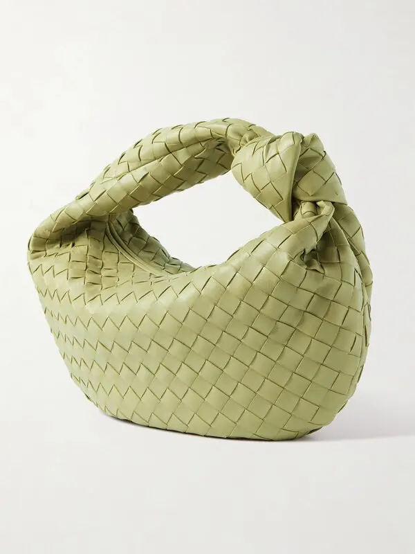 Bottega Veneta Jodie Teen Knotted Intrecciato Leather Shoulder Bag - Green
