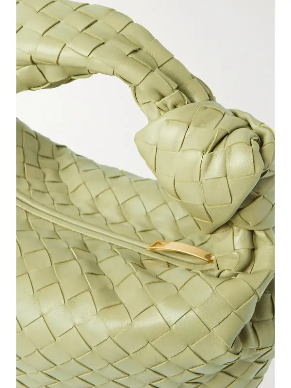 Bottega Veneta Jodie Teen Knotted Intrecciato Leather Shoulder Bag - Green
