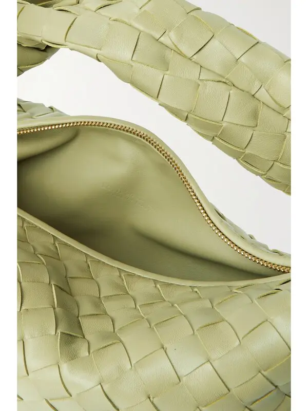 Bottega Veneta Jodie Teen Knotted Intrecciato Leather Shoulder Bag - Green