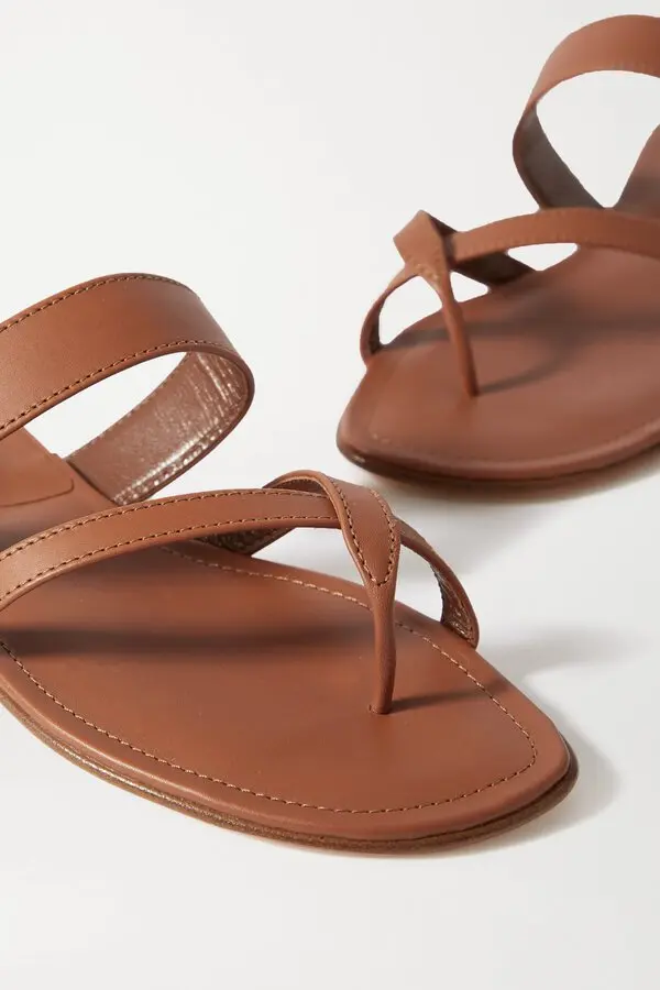 Manolo Blahnik Susa Leather Sandals - Brown