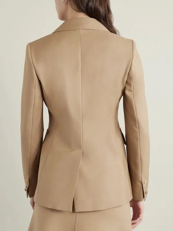 Max Mara Osanna Double-breasted Wool-twill Blazer - Brown