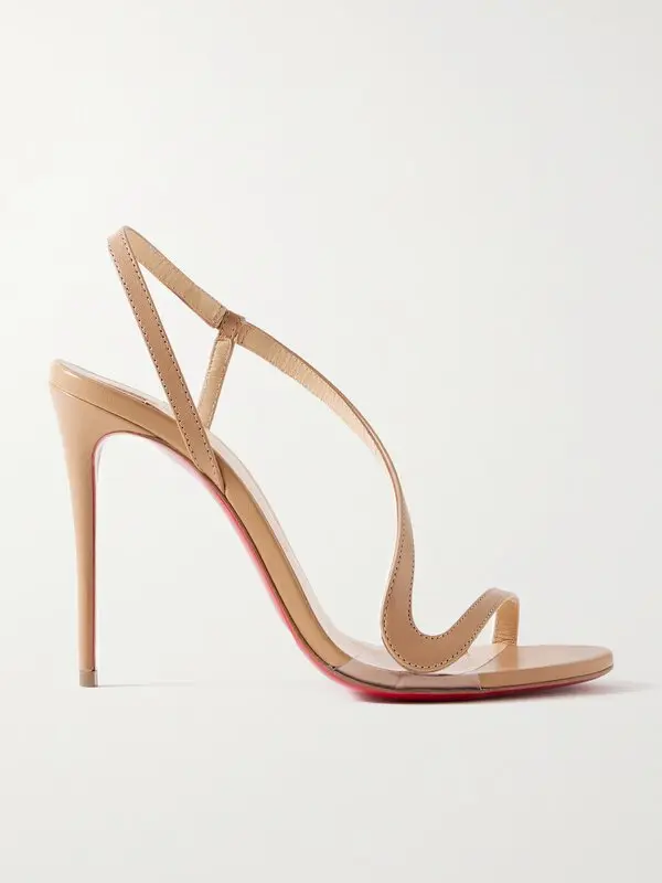 CHRISTIAN LOUBOUTIN Rosalie 100 Leather Sandals - Neutrals