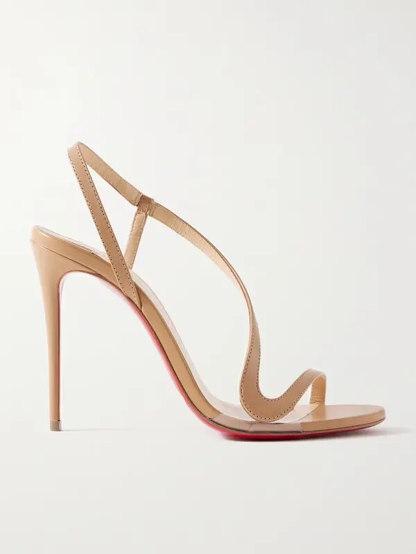 CHRISTIAN LOUBOUTIN Rosalie 100 Leather Sandals - Neutrals