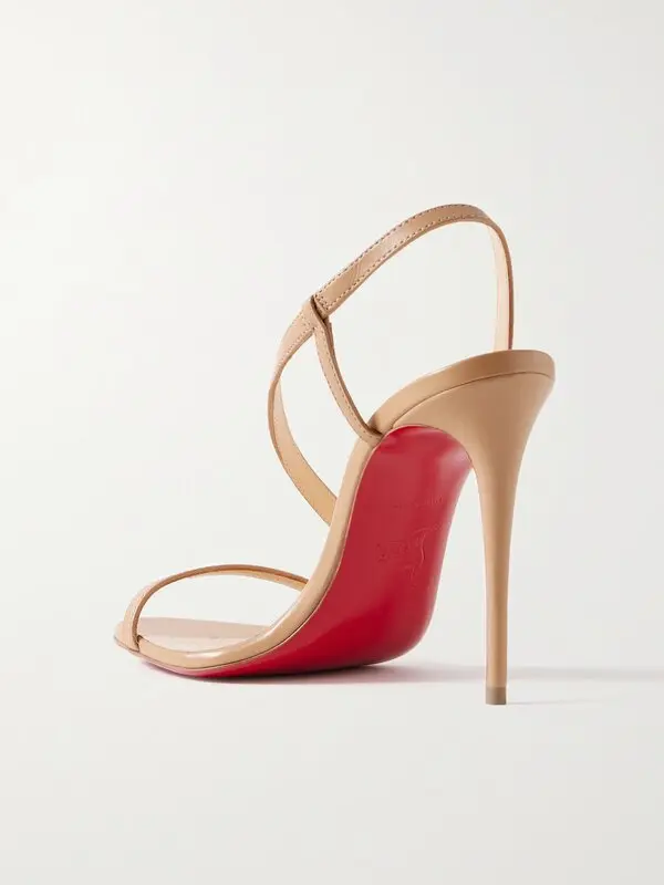CHRISTIAN LOUBOUTIN Rosalie 100 Leather Sandals - Neutrals