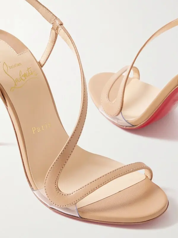CHRISTIAN LOUBOUTIN Rosalie 100 Leather Sandals - Neutrals