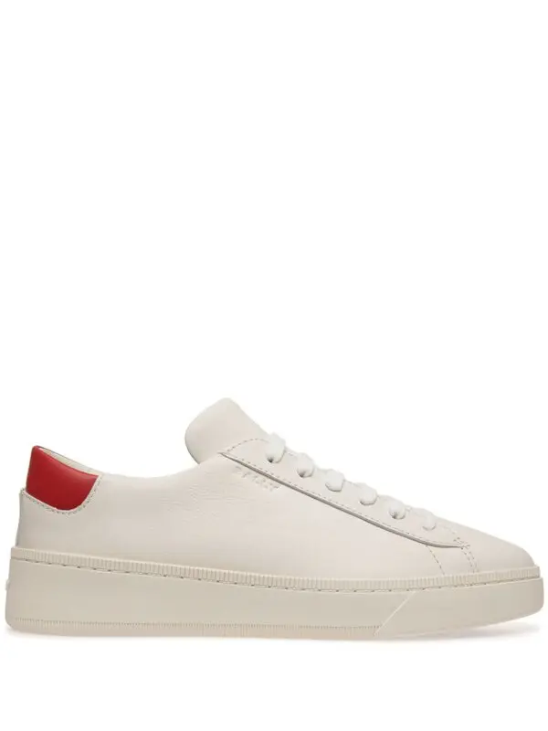 Bally Embossed-logo Leather Sneakers - White