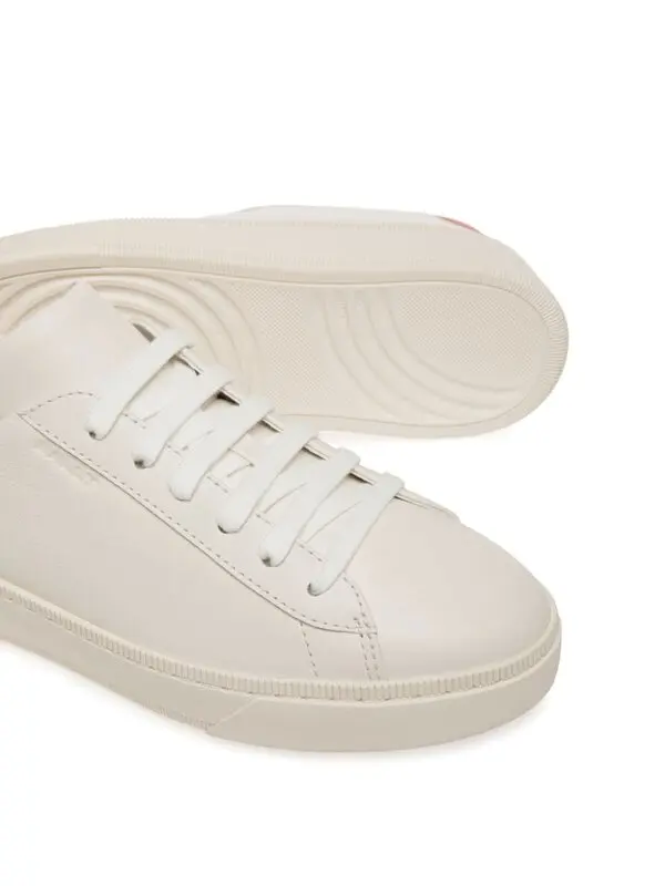 Bally Embossed-logo Leather Sneakers - White
