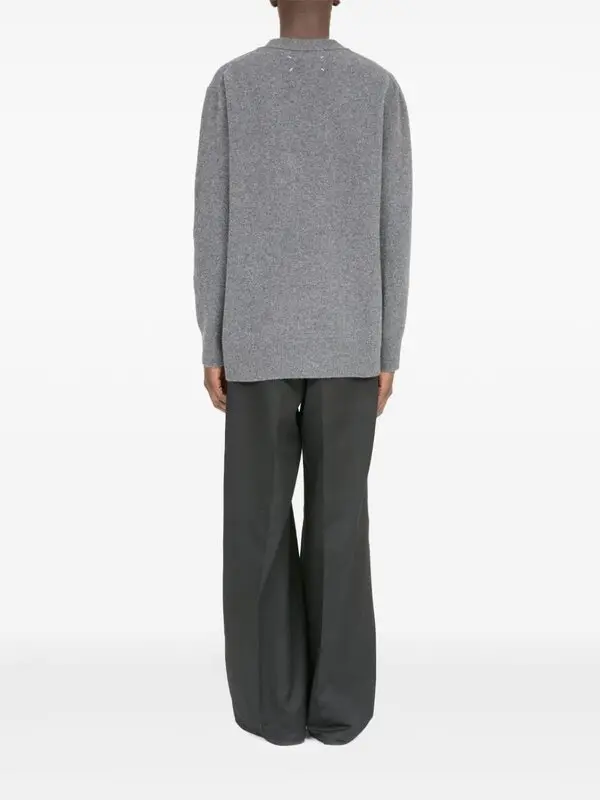 MAISON MARGIELA V-neck Wool Cardigan - Grey