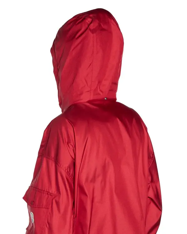 Moncler Hemar Short Parka Jacket With Concealed Hood - Jester Red