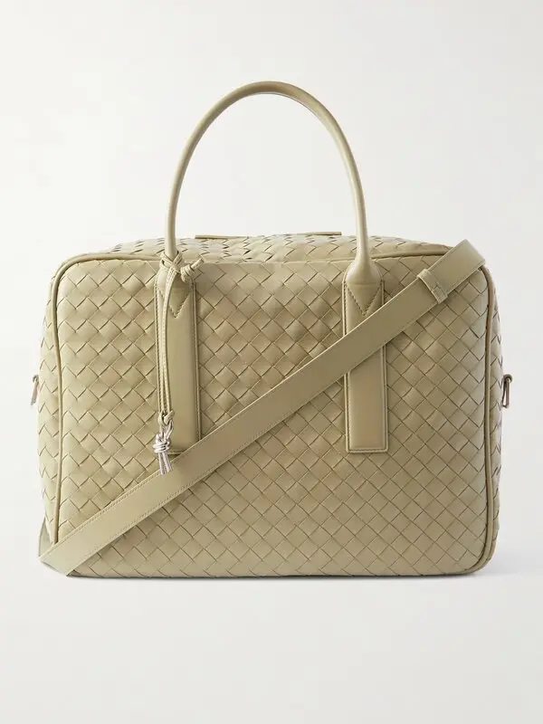 Bottega Veneta Intrecciato Leather Briefcase - Green