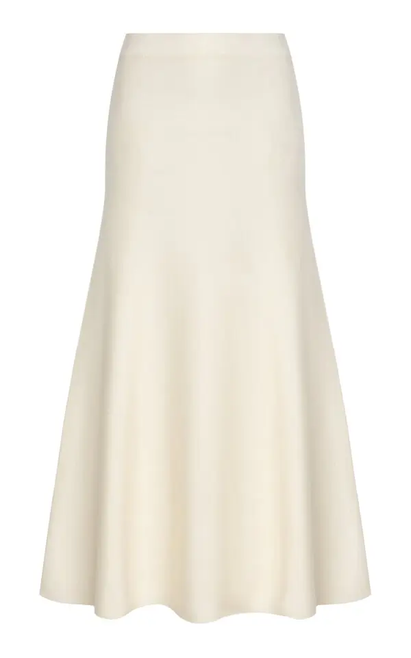 Gabriela Hearst Freddie Wool-cashmere Midi Skirt - Ivory