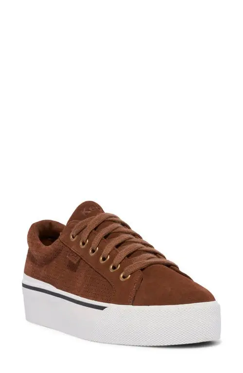 Keds® Jump Kick Duo Platform Sneakers - Brown Suede