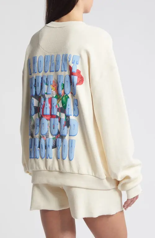 BOYS LIE Graphic Cotton Sweatshirt - Beige
