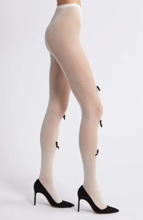 HIGH HEEL JUNGLE Velvet Bow Cutout Tights