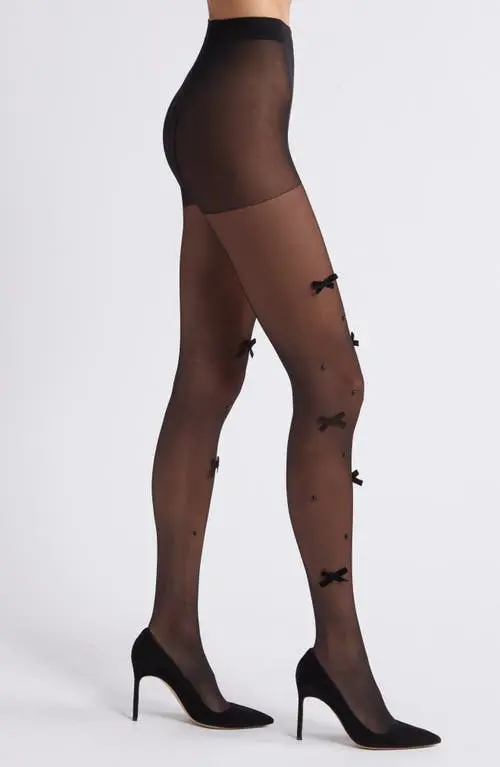 HIGH HEEL JUNGLE Nevermore Embellished Tights - Black