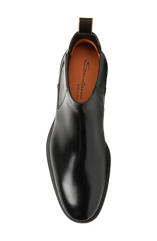 Santoni Leather Chelsea Boots