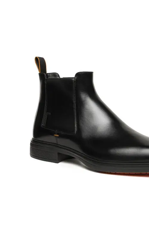 Santoni Leather Chelsea Boots
