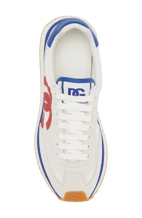 Dolce & Gabbana Dg Cushion Sneakers - White/ Electric Blue/ Red