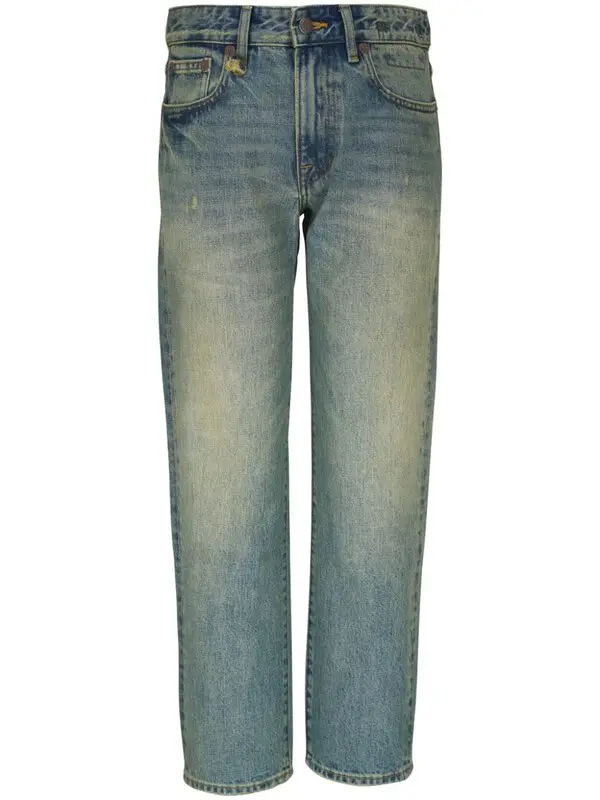 R13 Logo-appliqué Straight Jeans - Blue