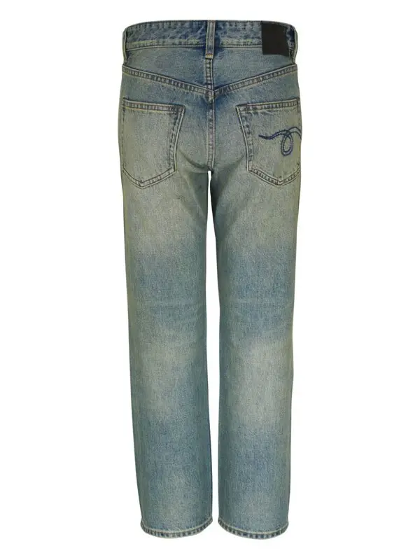 R13 Logo-appliqué Straight Jeans - Blue