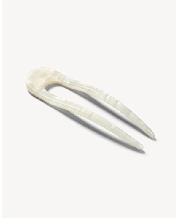 MACHETE French Hair Pin - Opalite Shell Checker