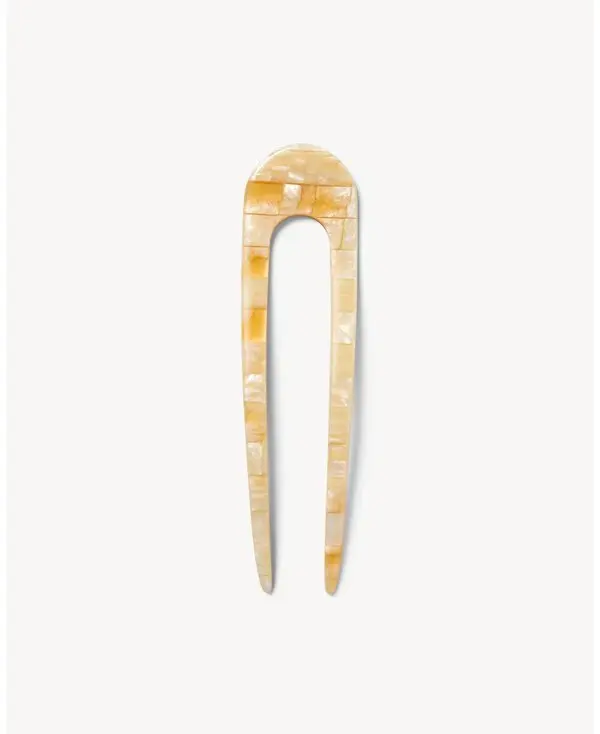 MACHETE French Hair Pin - Sea Shell Checker