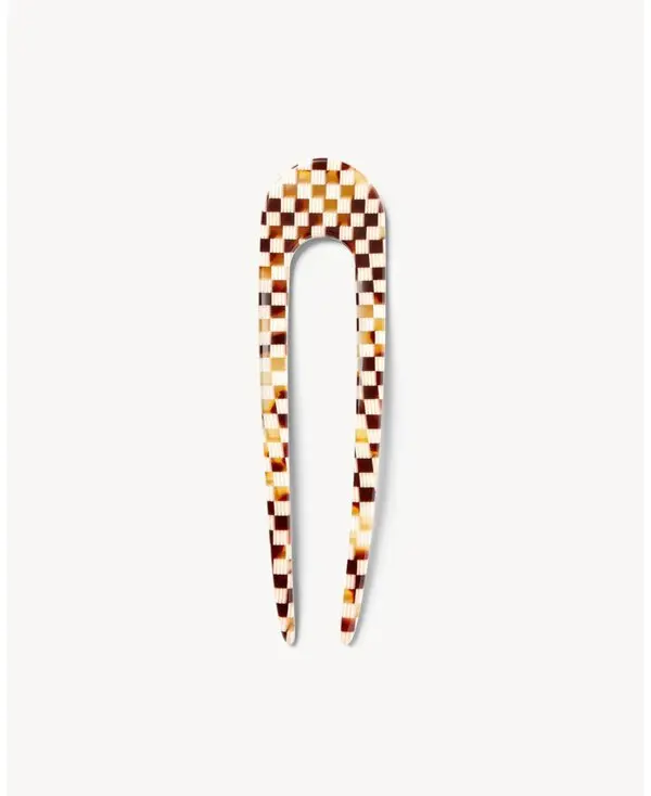 MACHETE French Hair Pin - Tortoise Checker