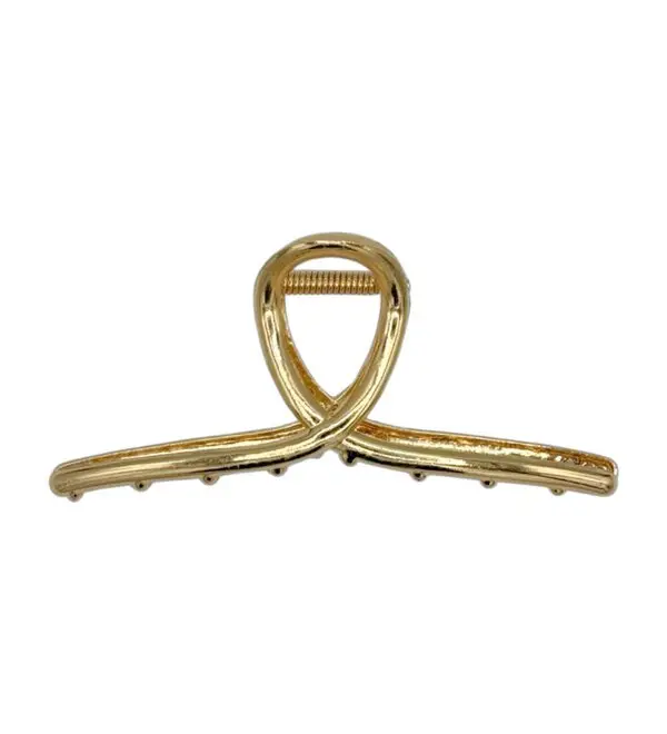HEADBANDS OF HOPE Looped Claw Clip - Gold