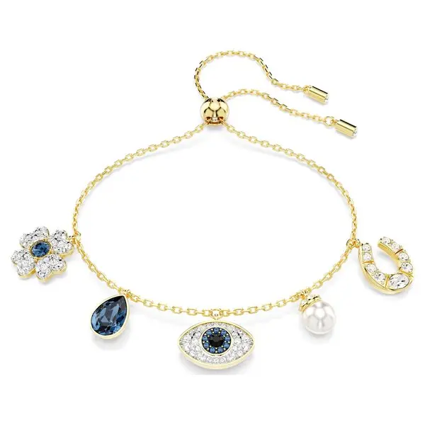 SWAROVSKI Symbolica Horseshoe Bracelet With Crystal Pearl - Blue