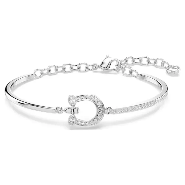 SWAROVSKI Symbolica Horseshoe Bracelet With Crystal Pearl - White