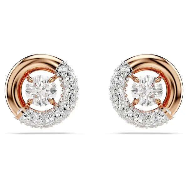 SWAROVSKI Dextera Stud Earrings With Crystals And Zirconia - White
