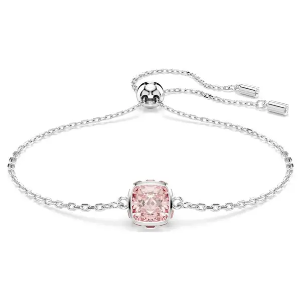 SWAROVSKI Rhodium-plated January Birthstone Bracelet - Pink