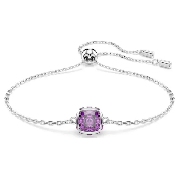 SWAROVSKI Rhodium-plated January Birthstone Bracelet - Purple