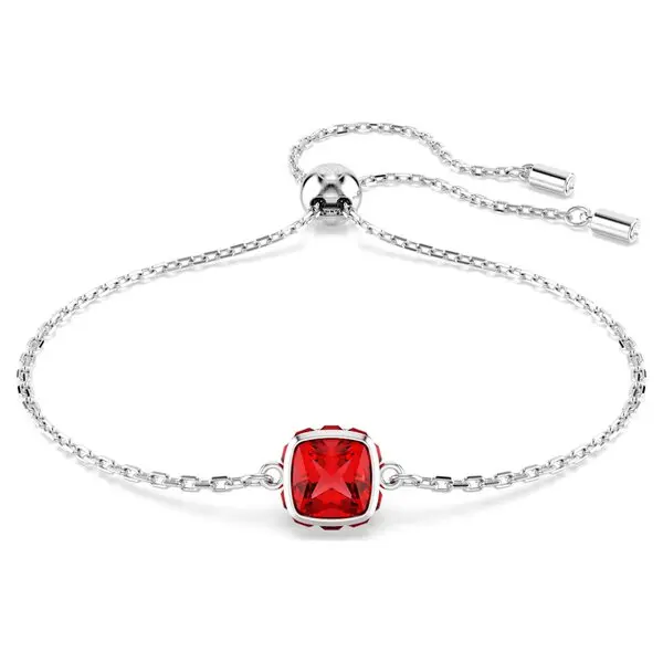 SWAROVSKI Rhodium-plated January Birthstone Bracelet - Red