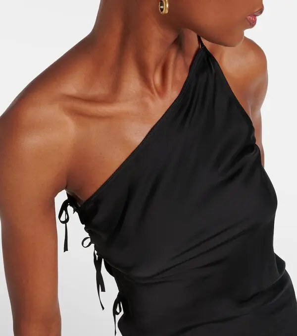Rick Owens Taco One-shoulder Minidress - Black