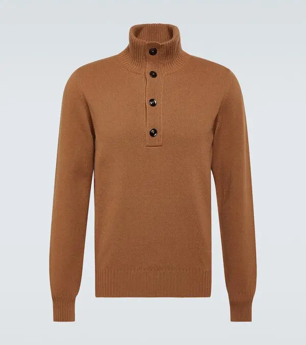 TOM FORD Wool And Cashmere Turtleneck Sweater - Brown