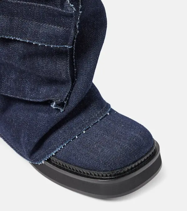 Attico Robin Denim Combat Boots