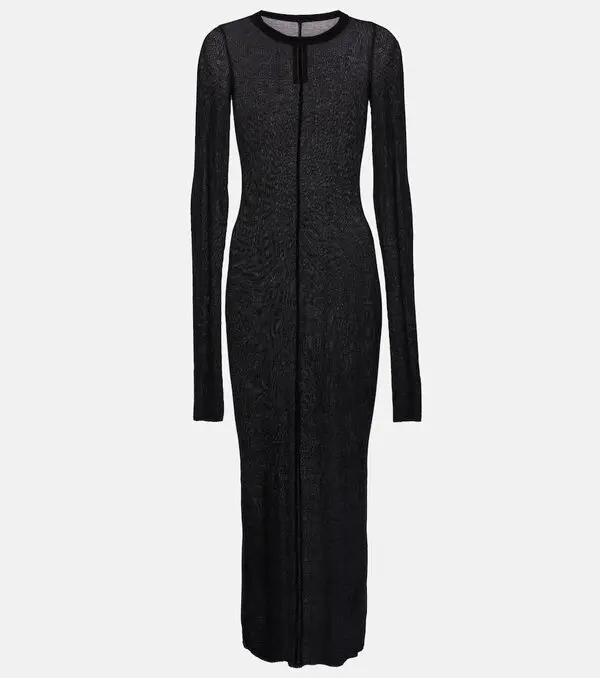 Rick Owens Knitted Midi Dress - Black