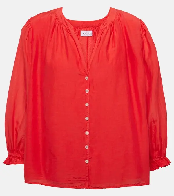 Velvet By Graham & Spencer Mel Shirt - Red