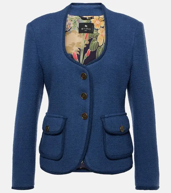Etro Wool-blend Blazer - Blue