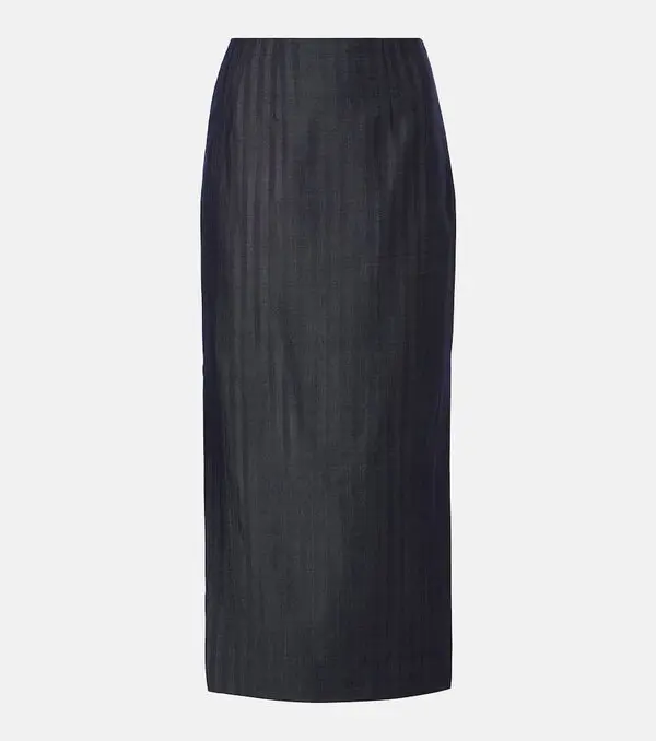 Etro Wool-blend Pencil Skirt - Blue