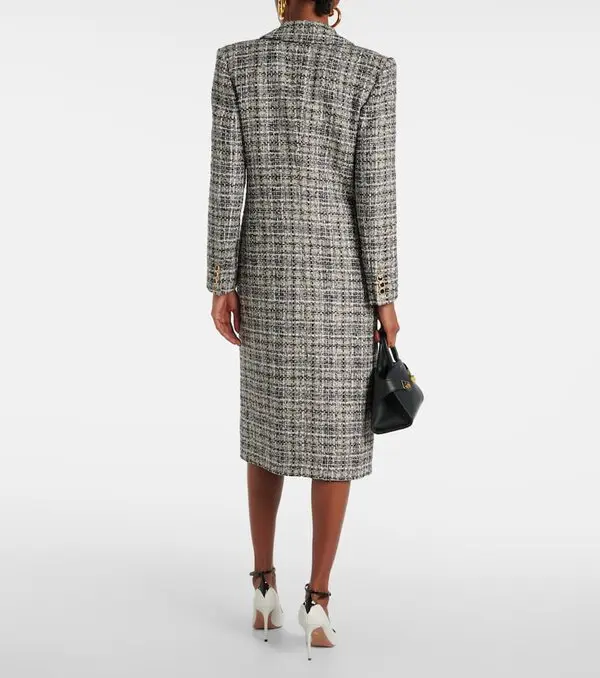 Alessandra Rich Lurex Tweed Coat