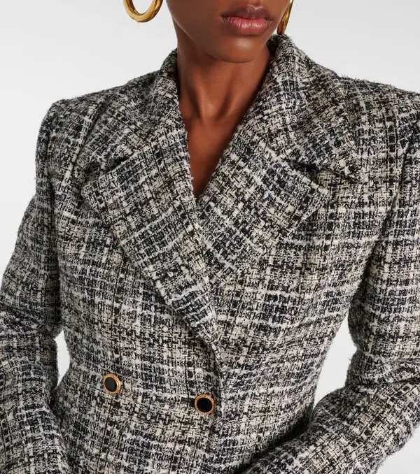 Alessandra Rich Lurex Tweed Coat